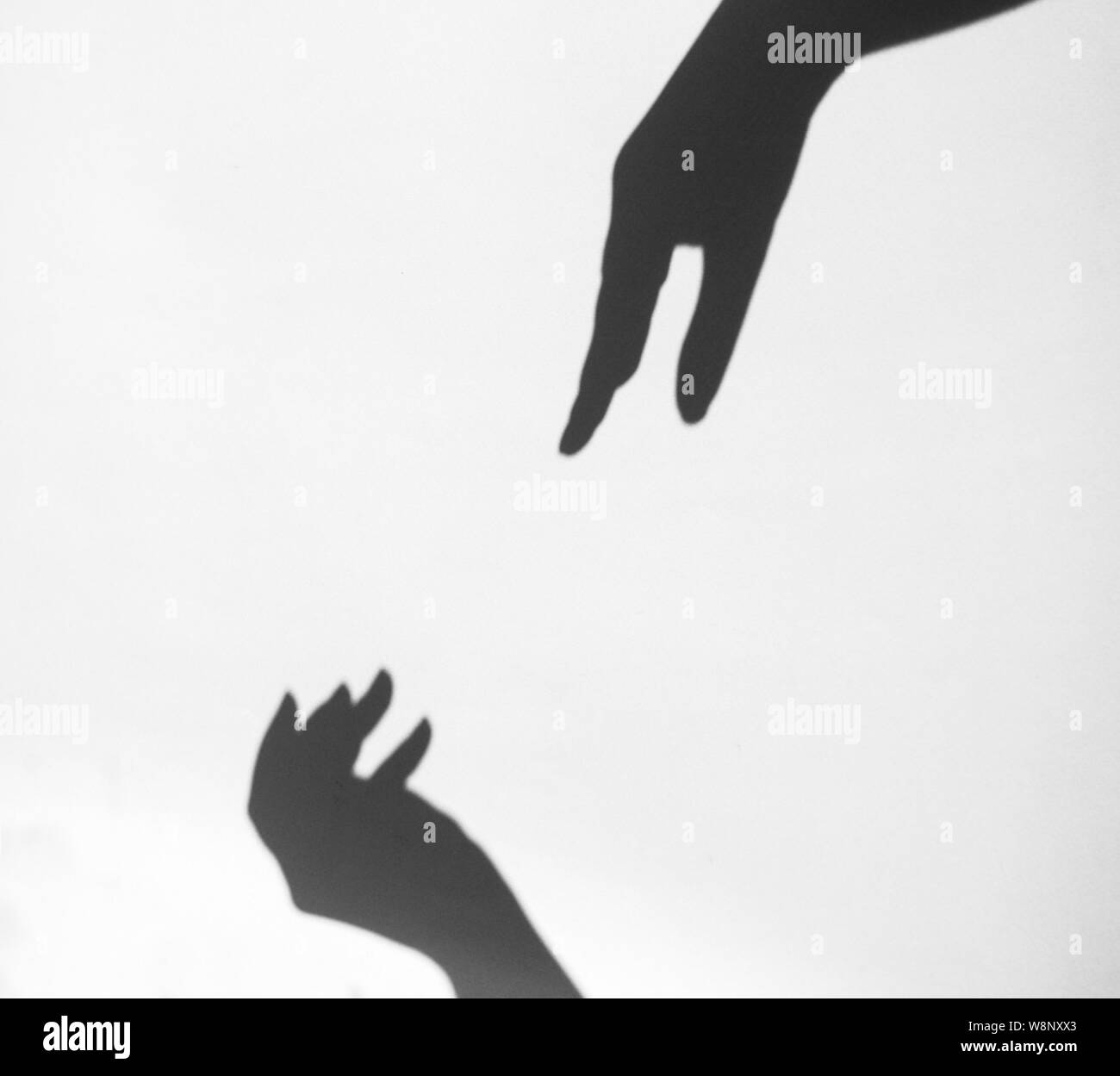 Hands Reaching Silhouette