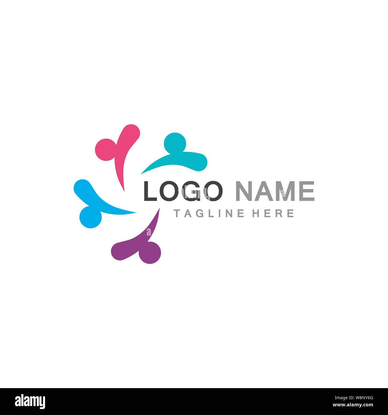 Adoption and community care Logo template vector icon Stock Vector ...