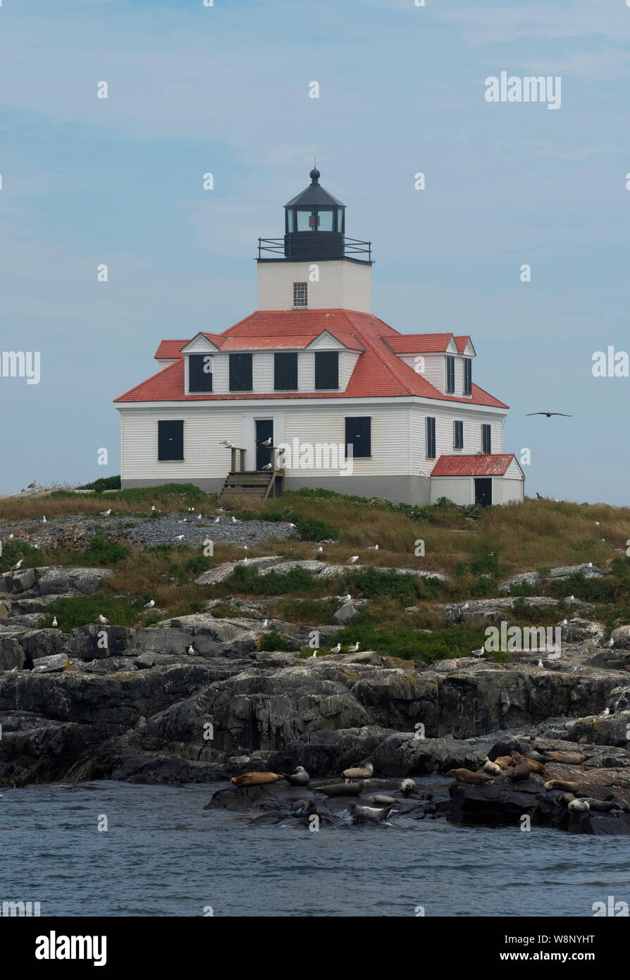 Egg Rock Island Lighthouse Stock Photo - Alamy