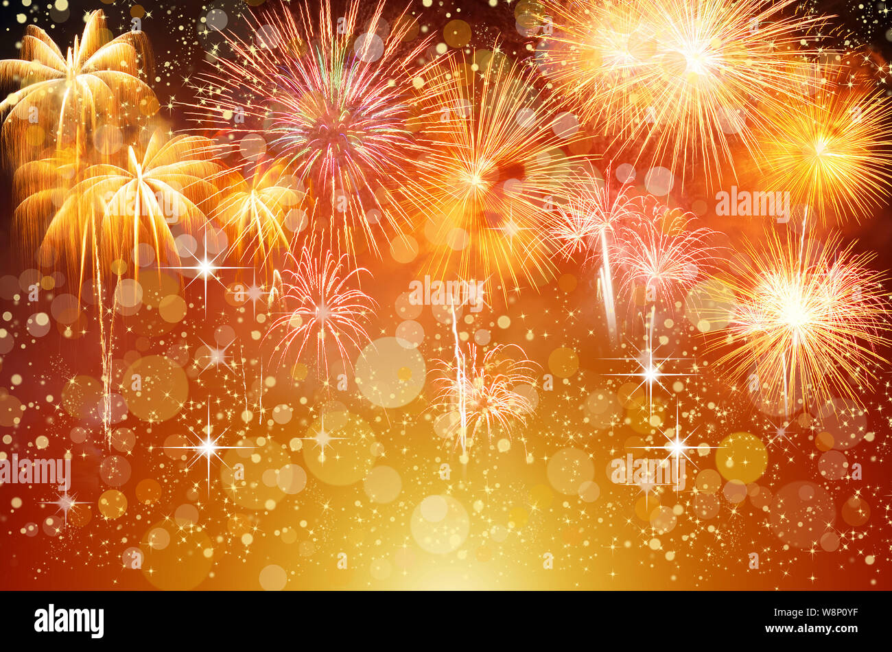 Colorful fireworks. Fireworks are a class of explosive pyrotechnic ...