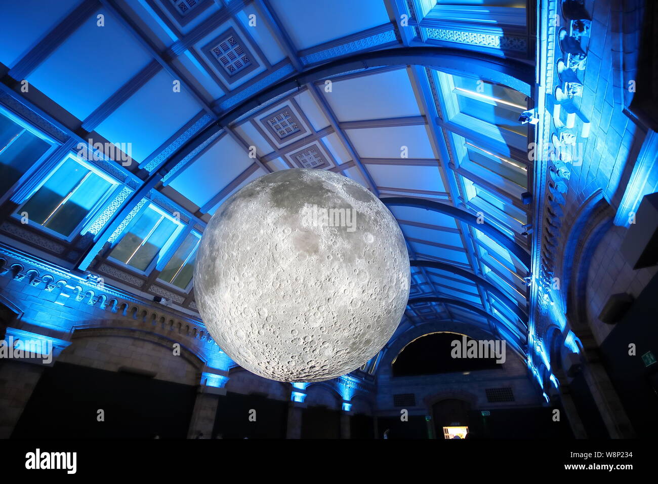 Natural history museum moon exhibition London UK Stock Photo - Alamy