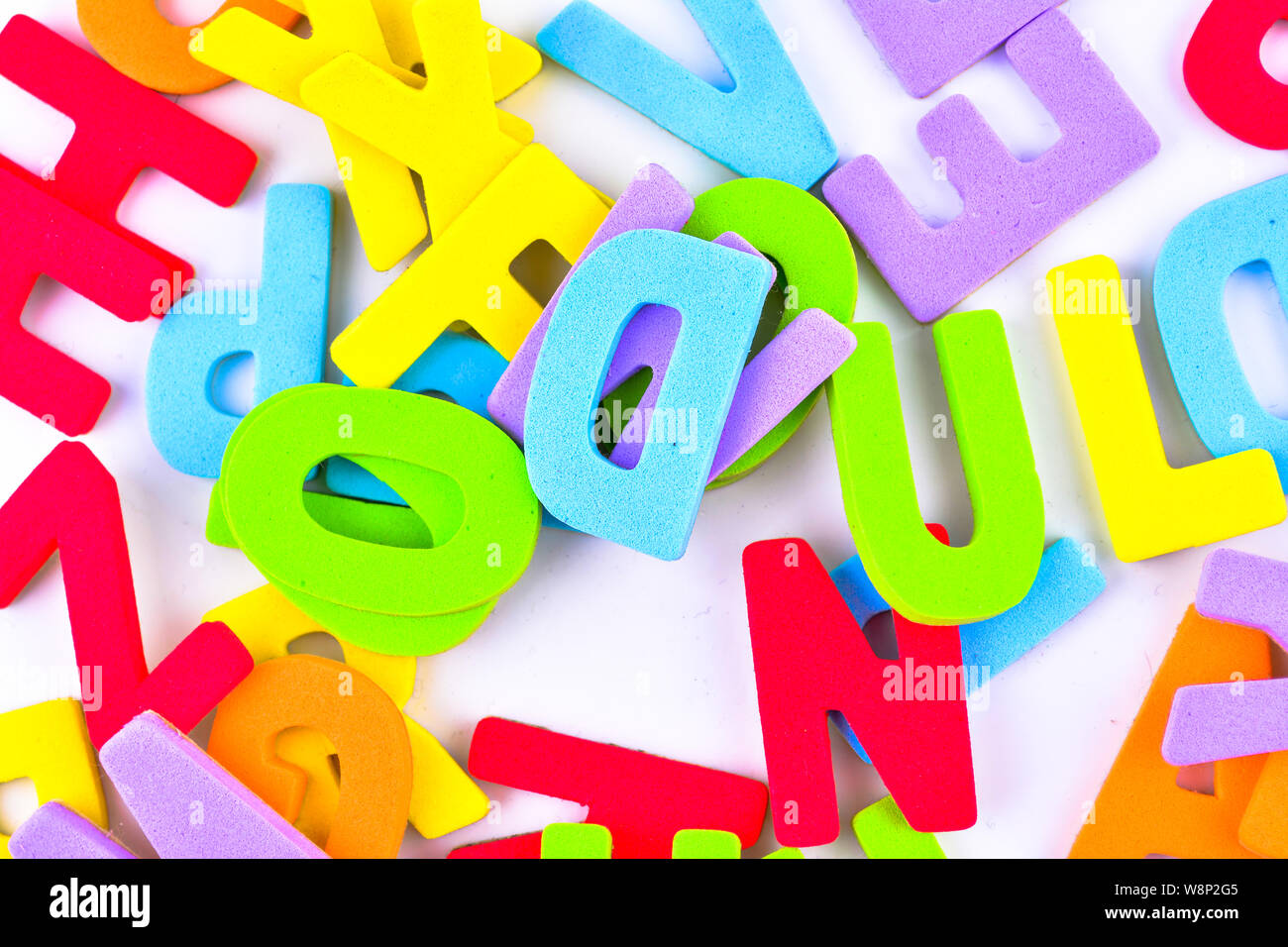 Colorful alphabet isolated on the white background Stock Photo - Alamy