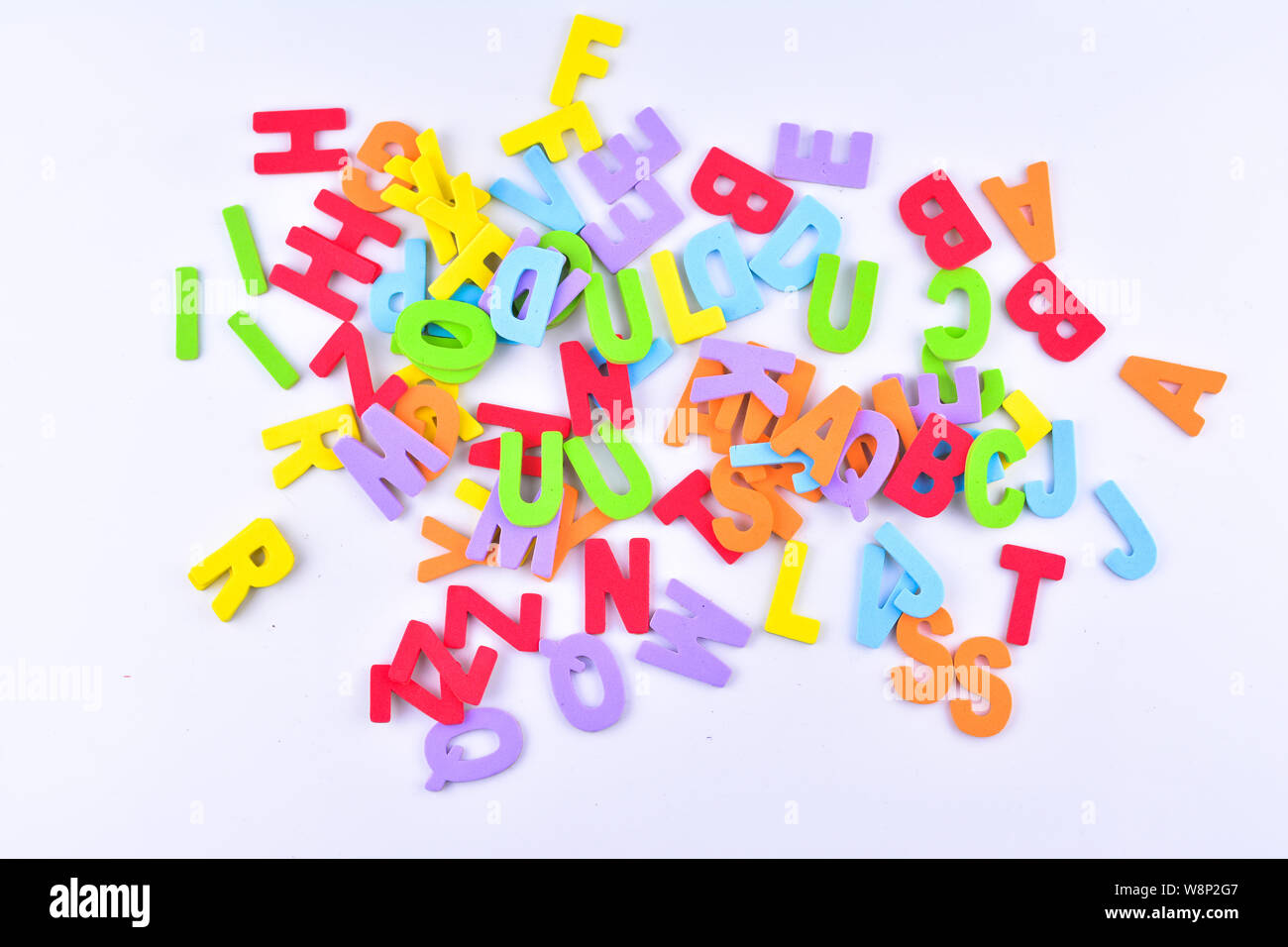 Colorful alphabet isolated on the white background Stock Photo - Alamy