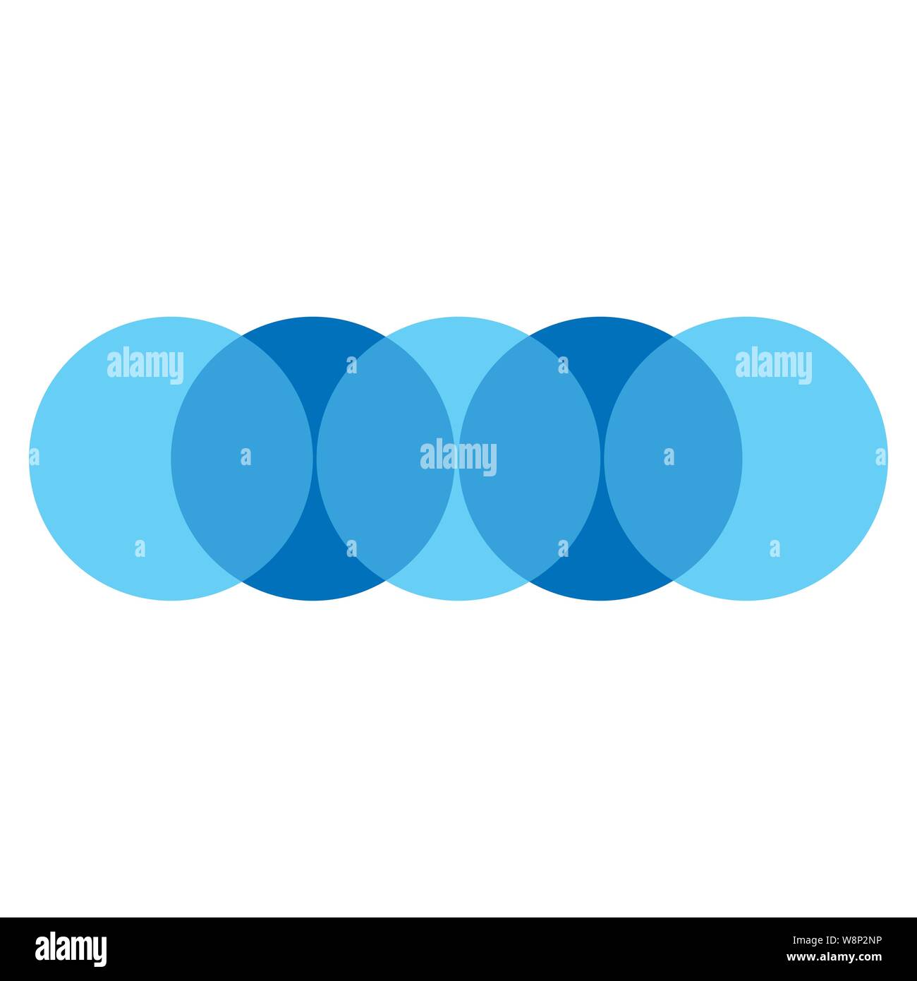 Five Circles Points Diagram Slide Template, vector illustration ...