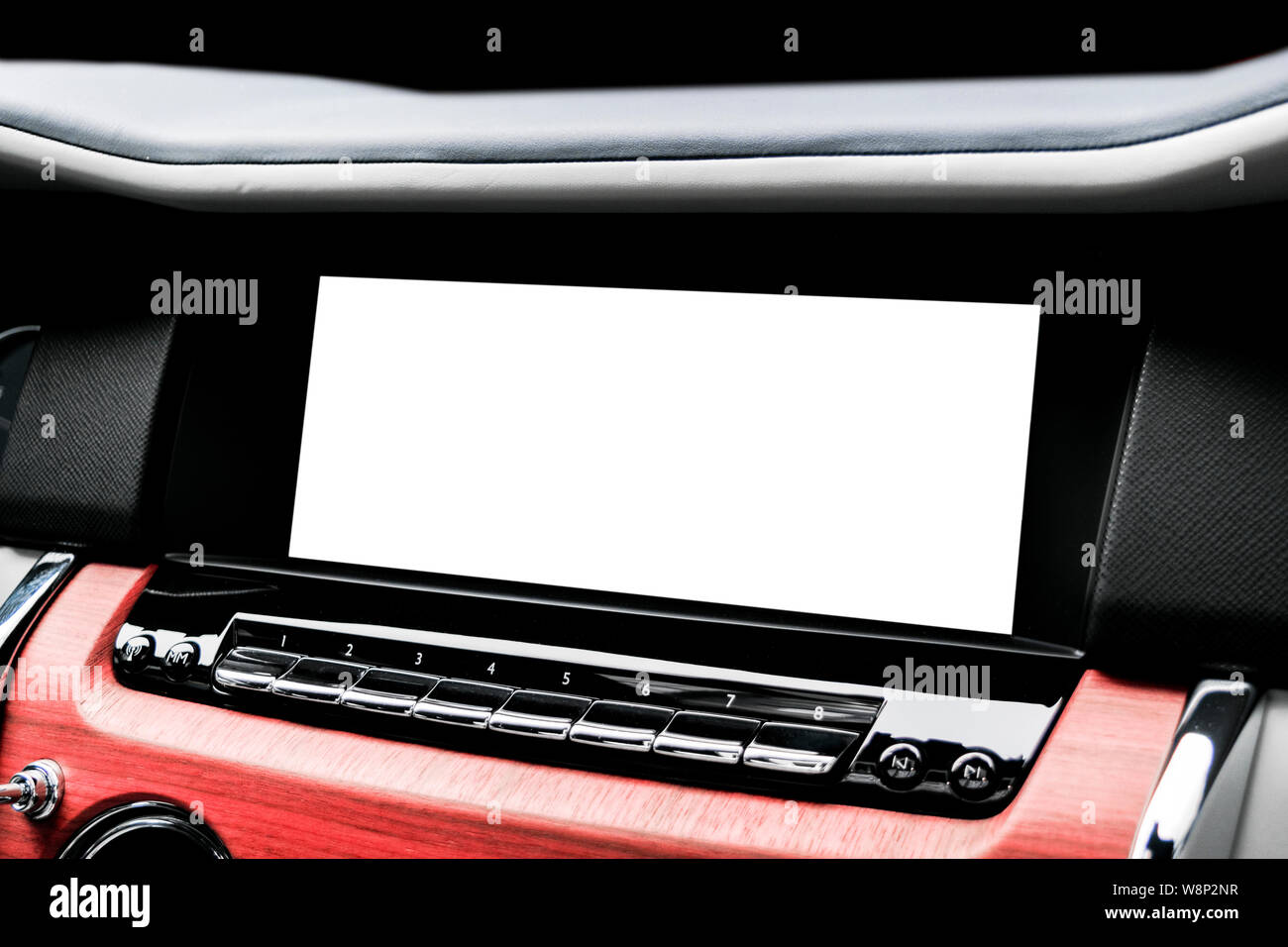 Monitor in car with isolated blank screen use for navigation maps and ...