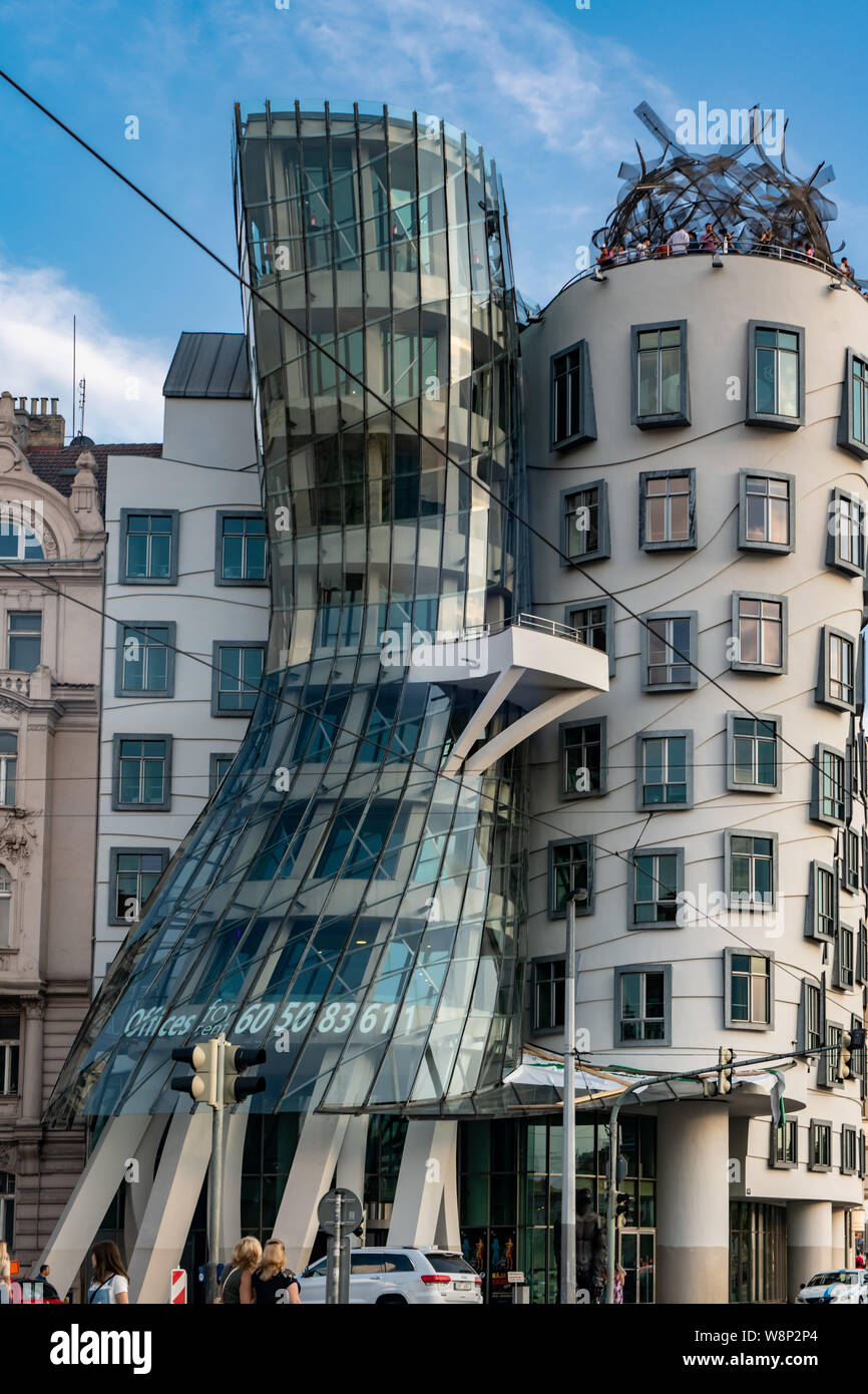 Dancing House in Prague, Czech Republic was designed by Vlado Milunic ...