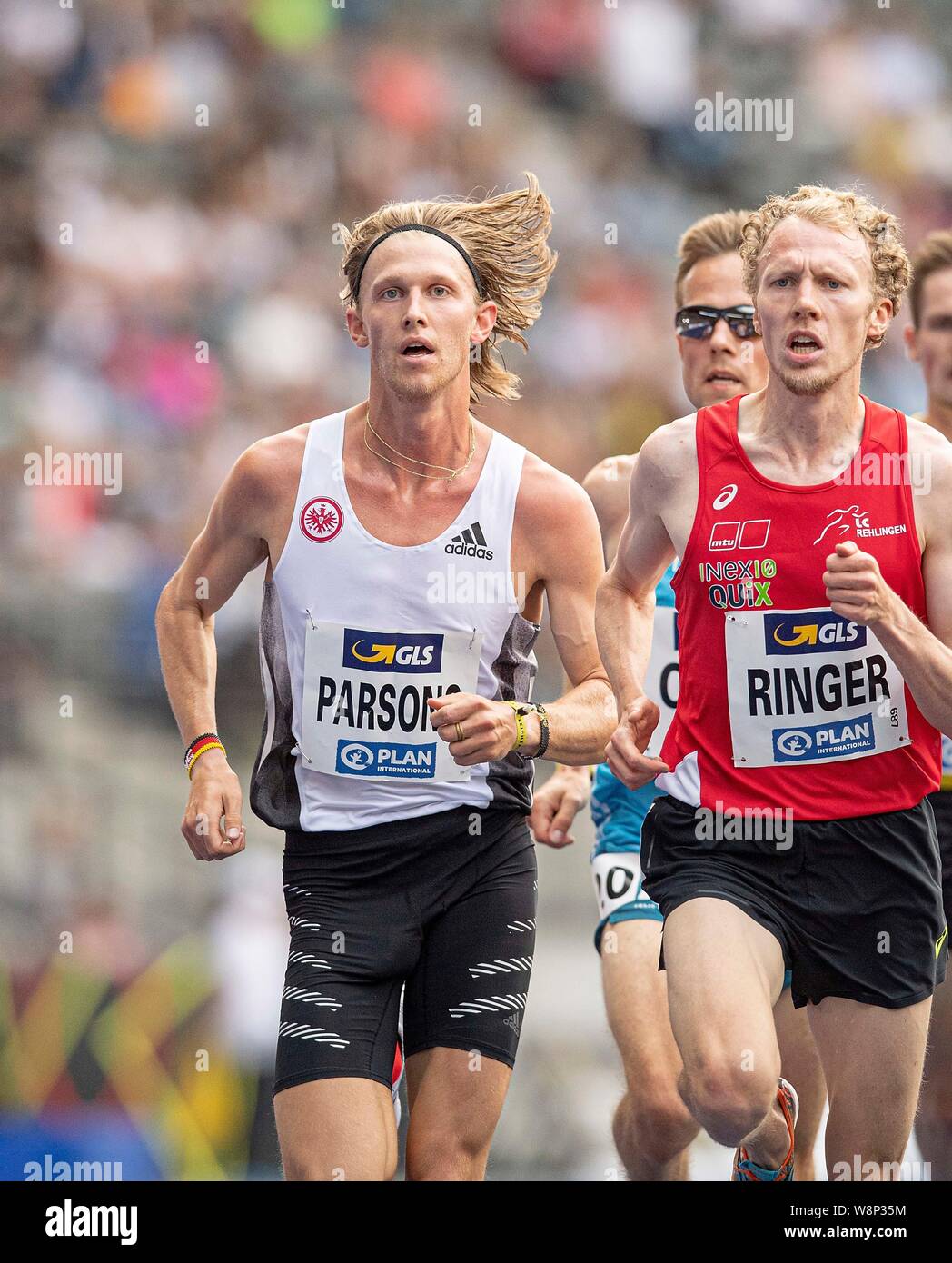 left to right Sam PARSONS (LG Eintracht Frankfurt) 2nd place, winner ...