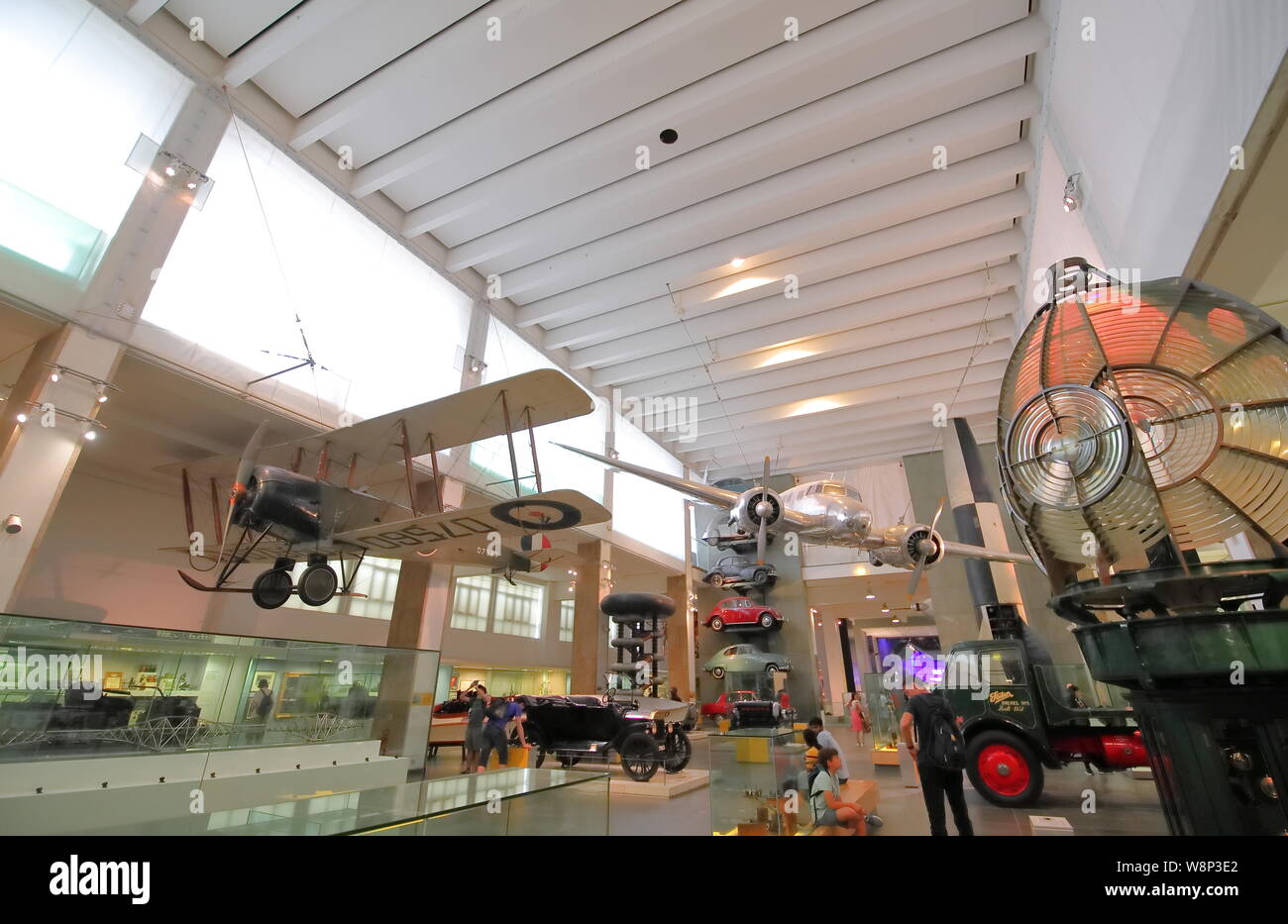 People visit Science museum London UK Stock Photo - Alamy