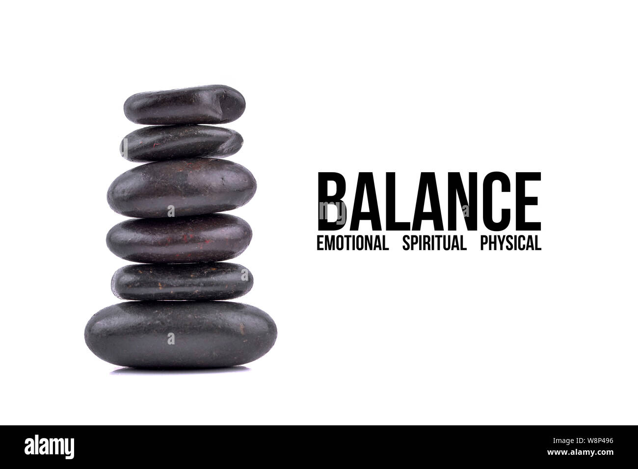 Zen stones balance concept isolated on white Stock Photo - Alamy