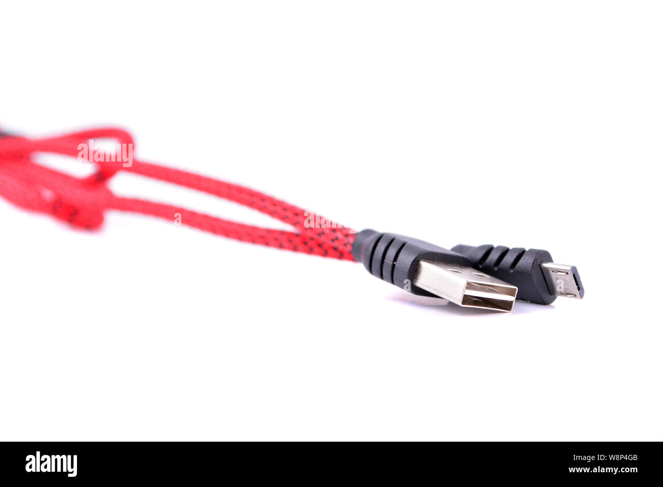 ed usb mobile charging cable isolated on white background Stock Photo ...