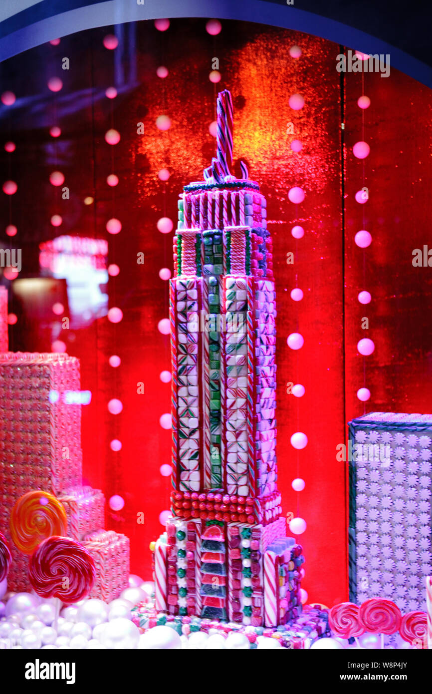 Empire State Building Model made out of sweets, New York Stock Photo ...