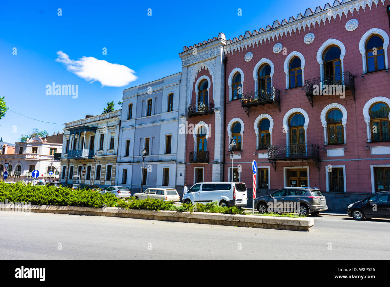 01 of JULY 2019, TBILISI, GEORGIA: famous building of Old Town of ...