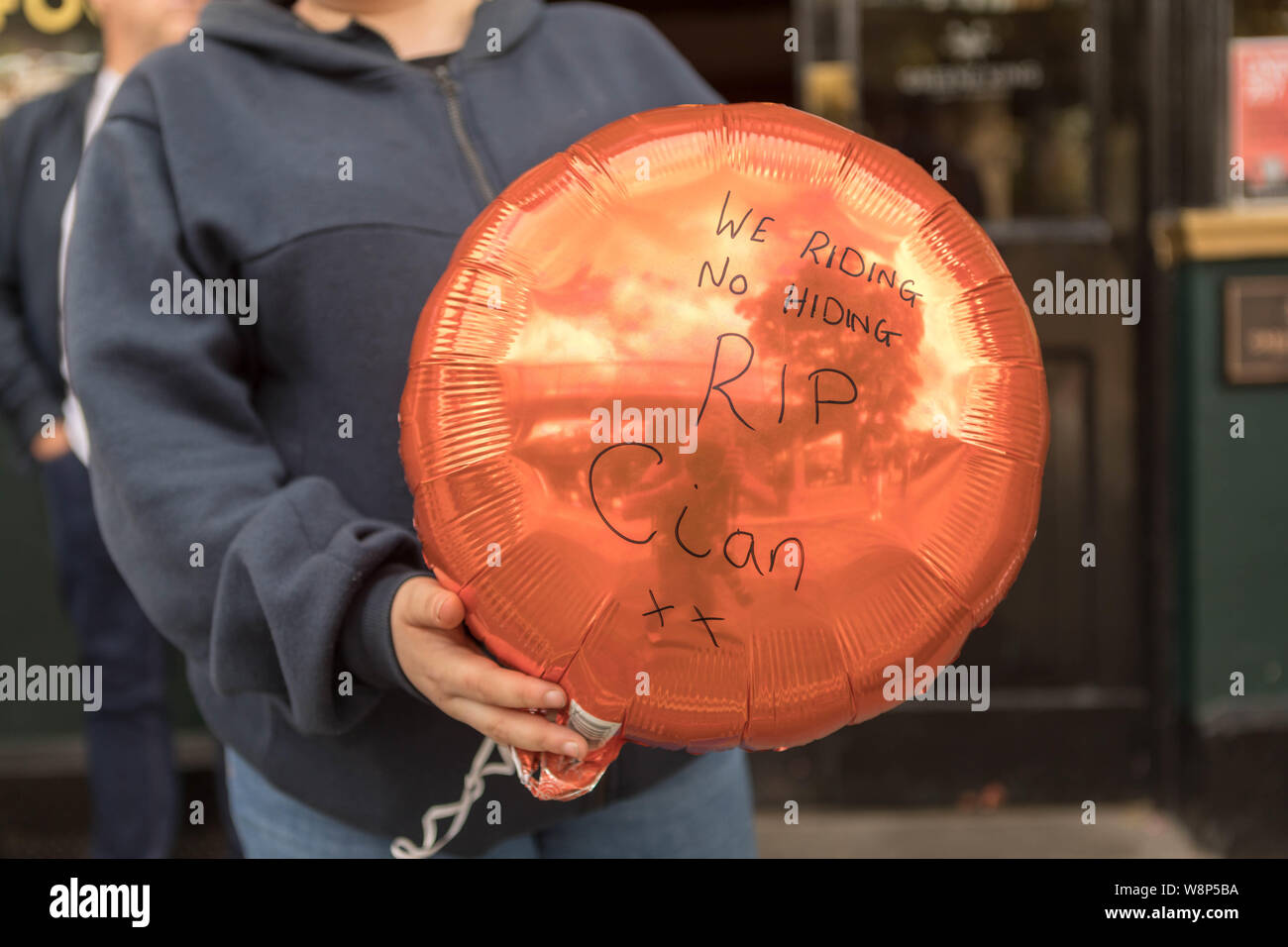 Southend on Sea, UK. 10th Aug, 2019. Friends and family of Cian Daly ...