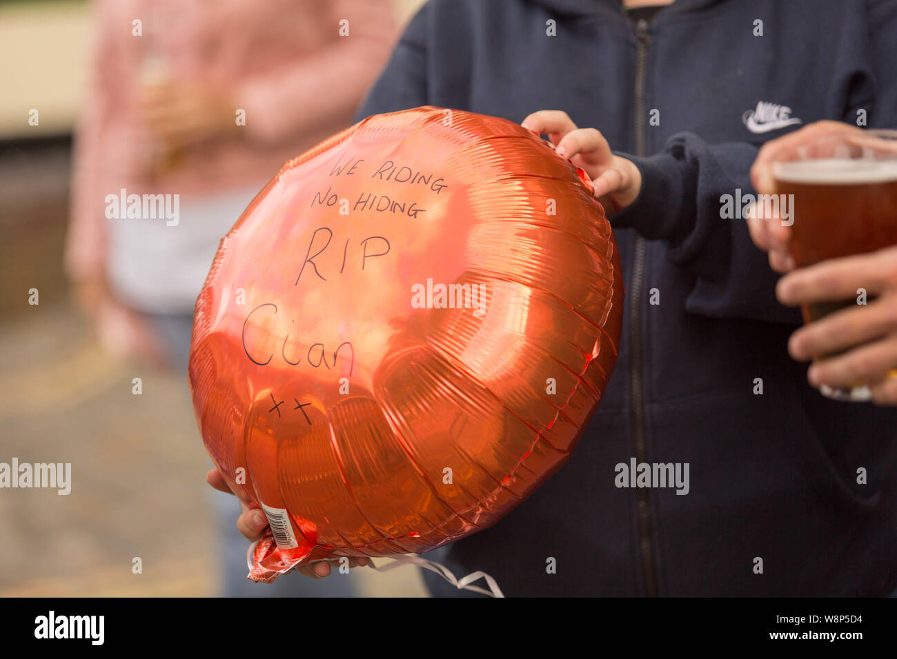 Southend on Sea, UK. 10th Aug, 2019. Friends and family of Cian Daly ...