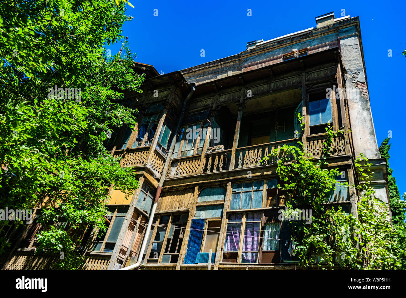 01 of JULY 2019, TBILISI, GEORGIA: famous building of Old Town of ...