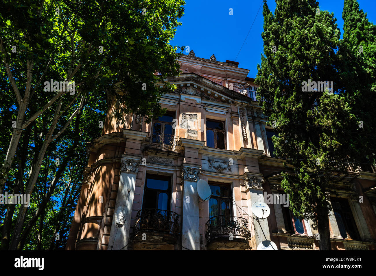 01 of JULY 2019, TBILISI, GEORGIA: famous building of Old Town of ...