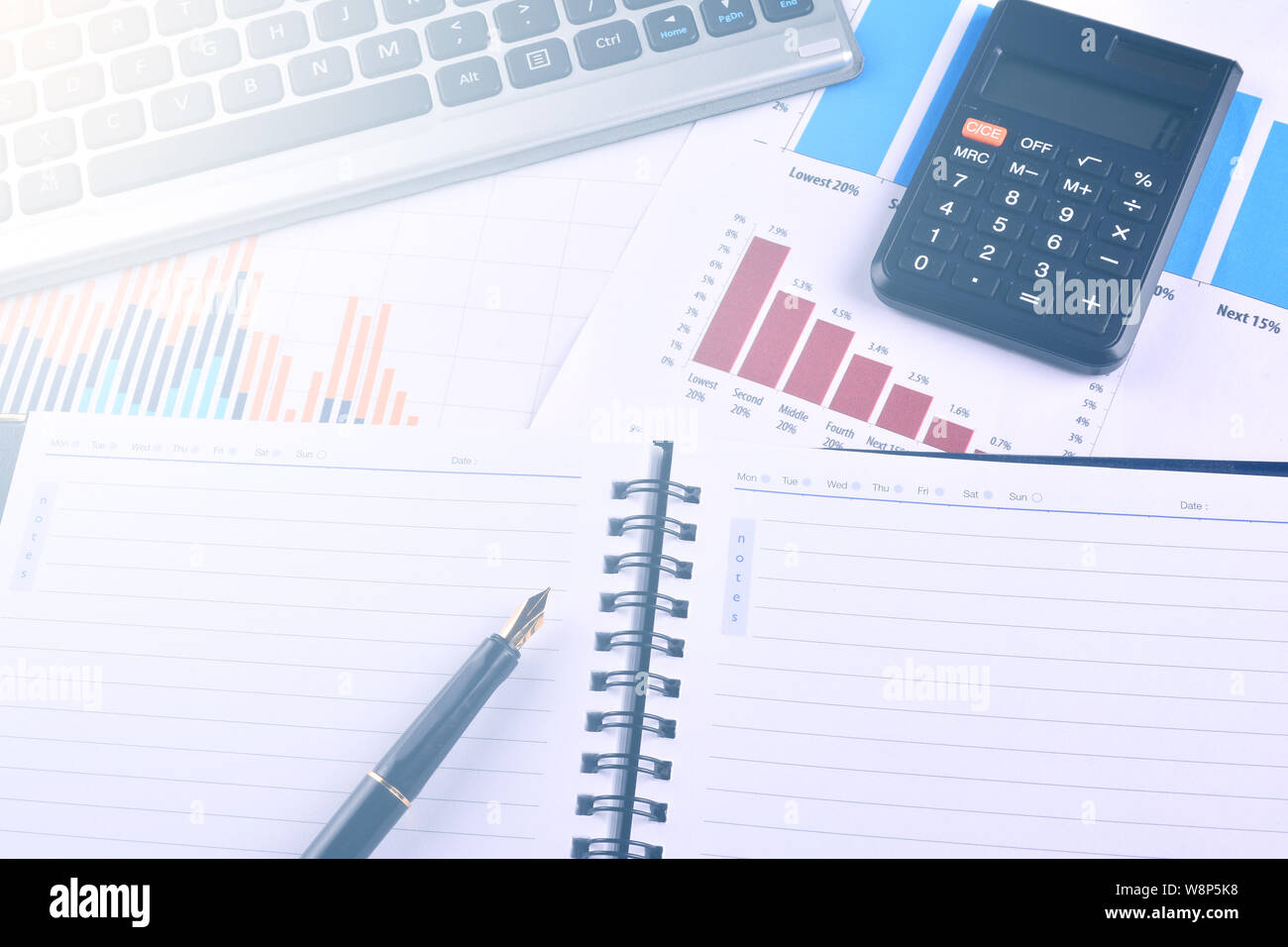 Finance calculation chart pen hi-res stock photography and images - Alamy