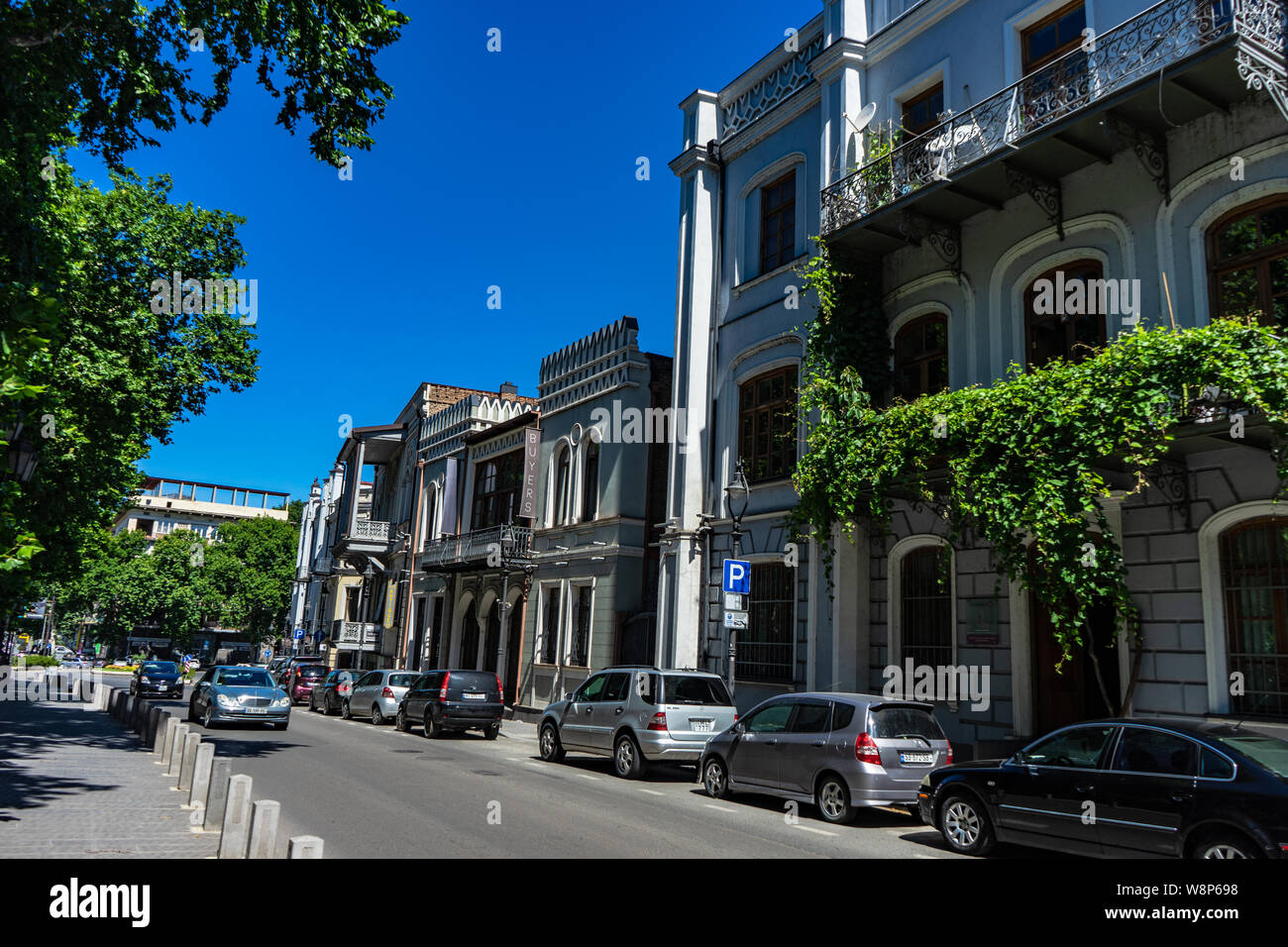 01 of JULY 2019, TBILISI, GEORGIA: famous building of Old Town of ...
