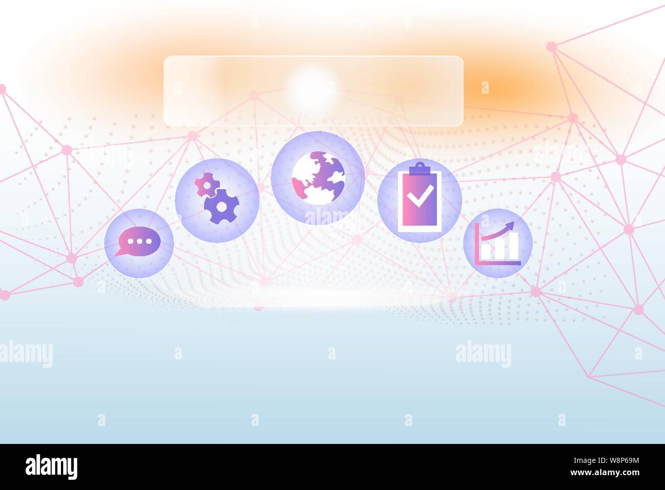 Picture illustration system network scheme modern technology smart ...