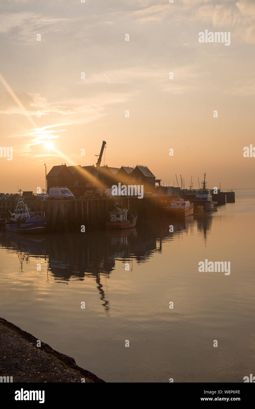 Sunset over Whitstable Pier, Kent, UK Stock Photo - Alamy