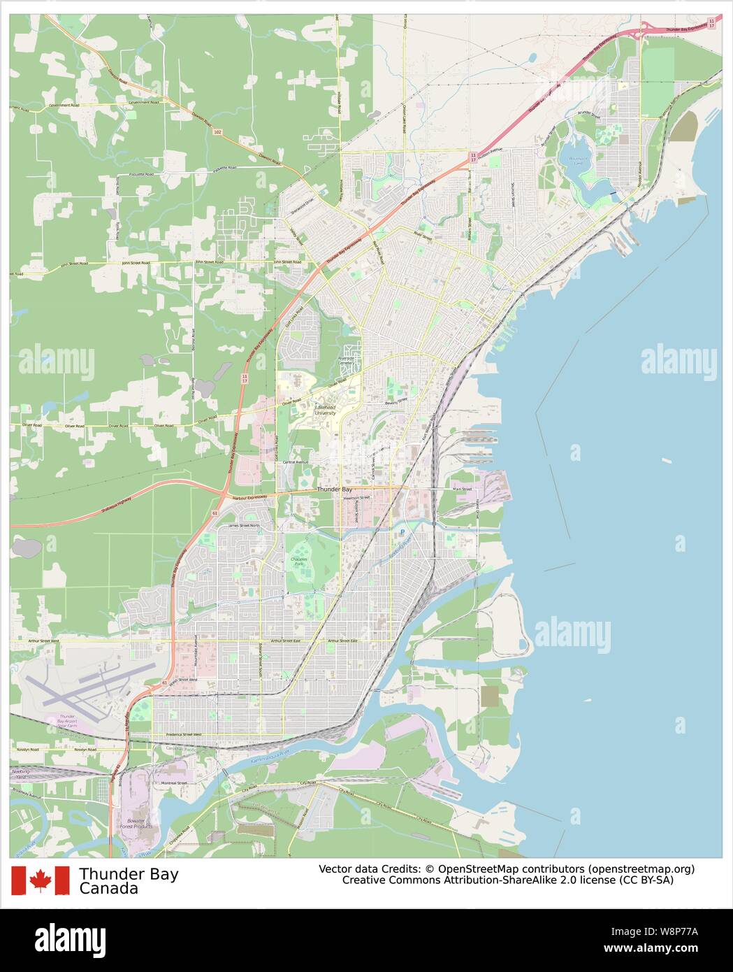Thunder Bay Map High Resolution Stock Photography and Images - Alamy
