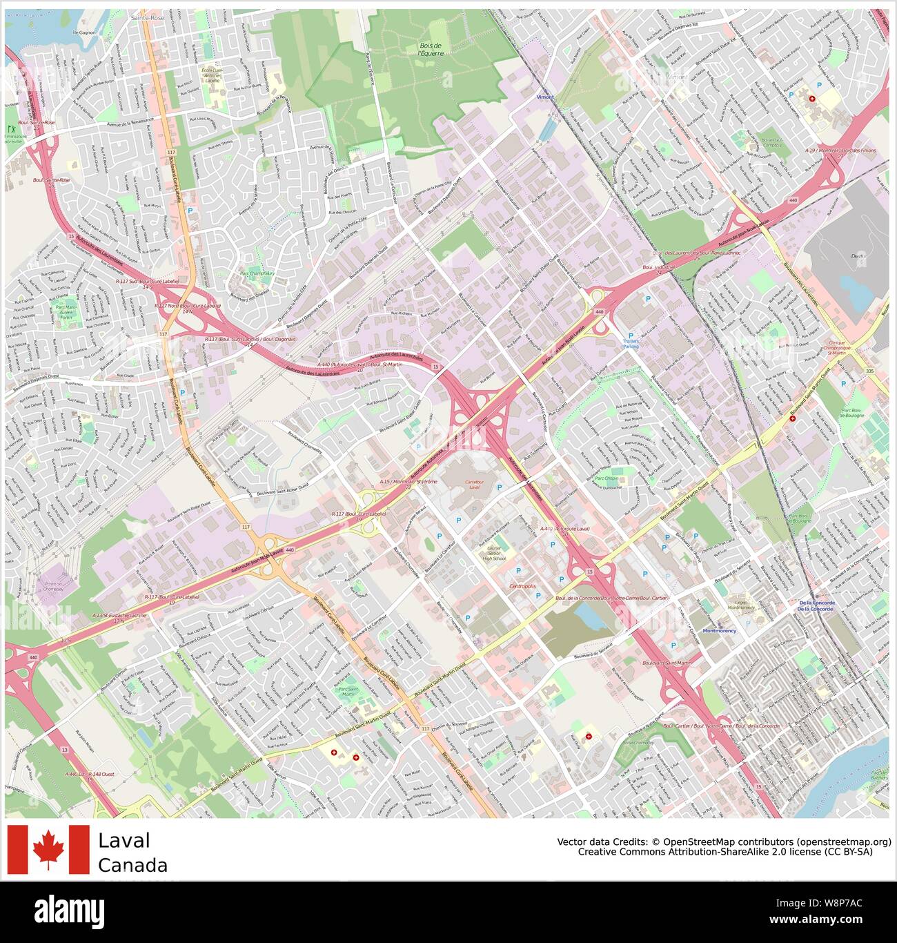Laval quebec map Stock Vector Images - Alamy