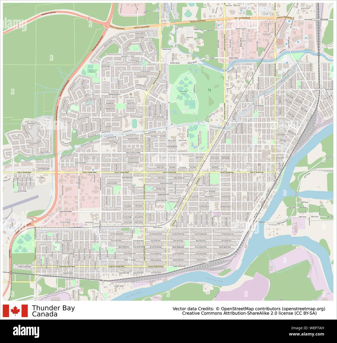 Thunder Bay Map High Resolution Stock Photography and Images - Alamy