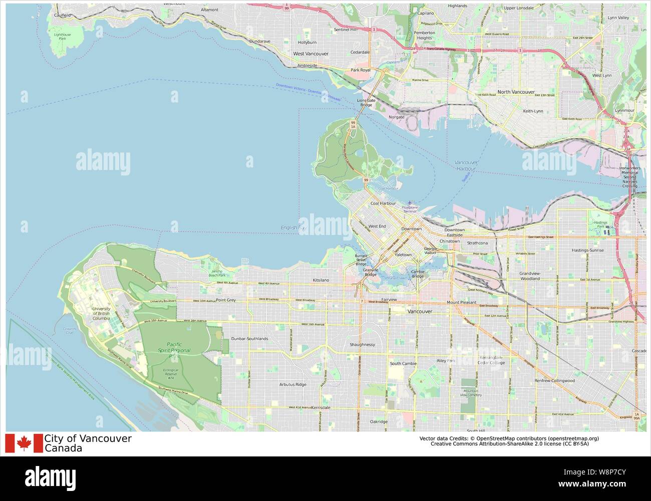 Downtown Vancouver Map High Resolution Stock Photography and Images - Alamy