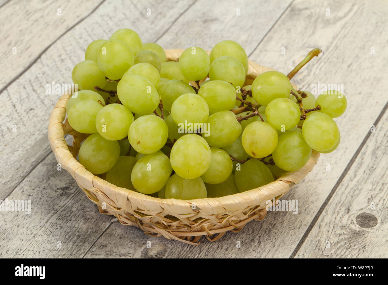 Sweet ripe fresh Green grape branch Stock Photo - Alamy