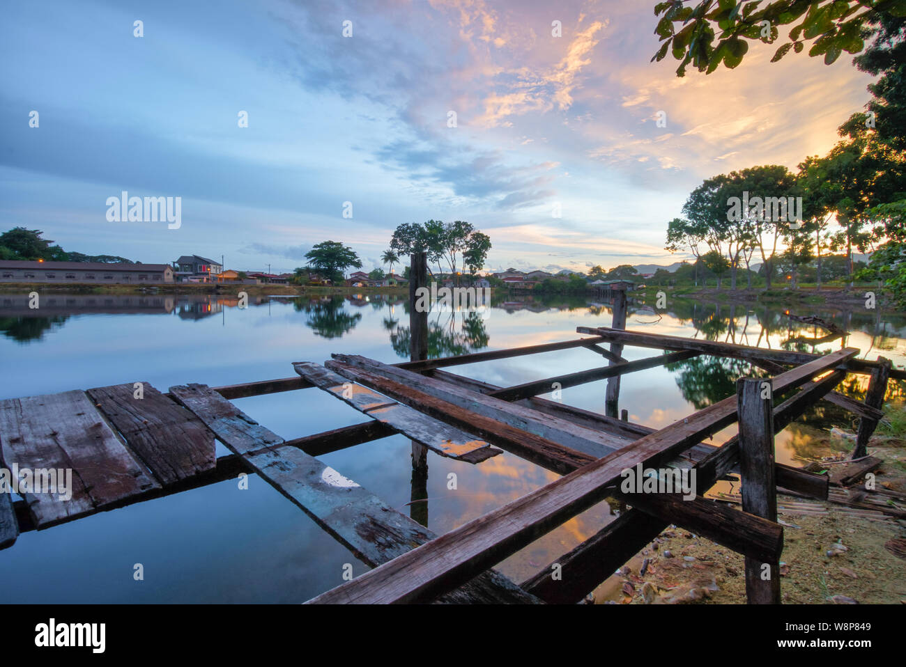 Beautiful sunset at Kampung Temiang at Ipoh, Malaysia Stock Photo - Alamy