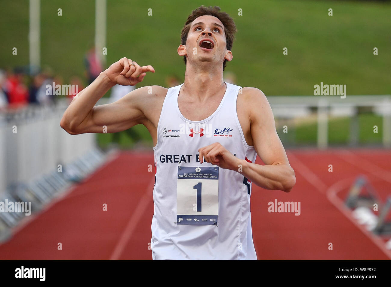Jamie Cooke of Great Britain crosses the line to win during day five of ...