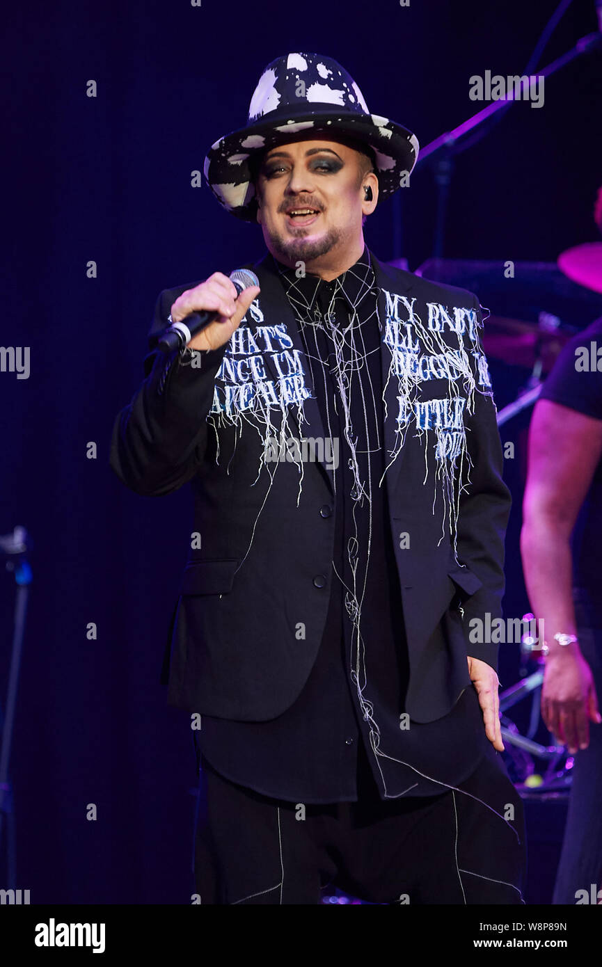 Boy George perfumes on stage at The Henley Festival Day 1 Featuring ...