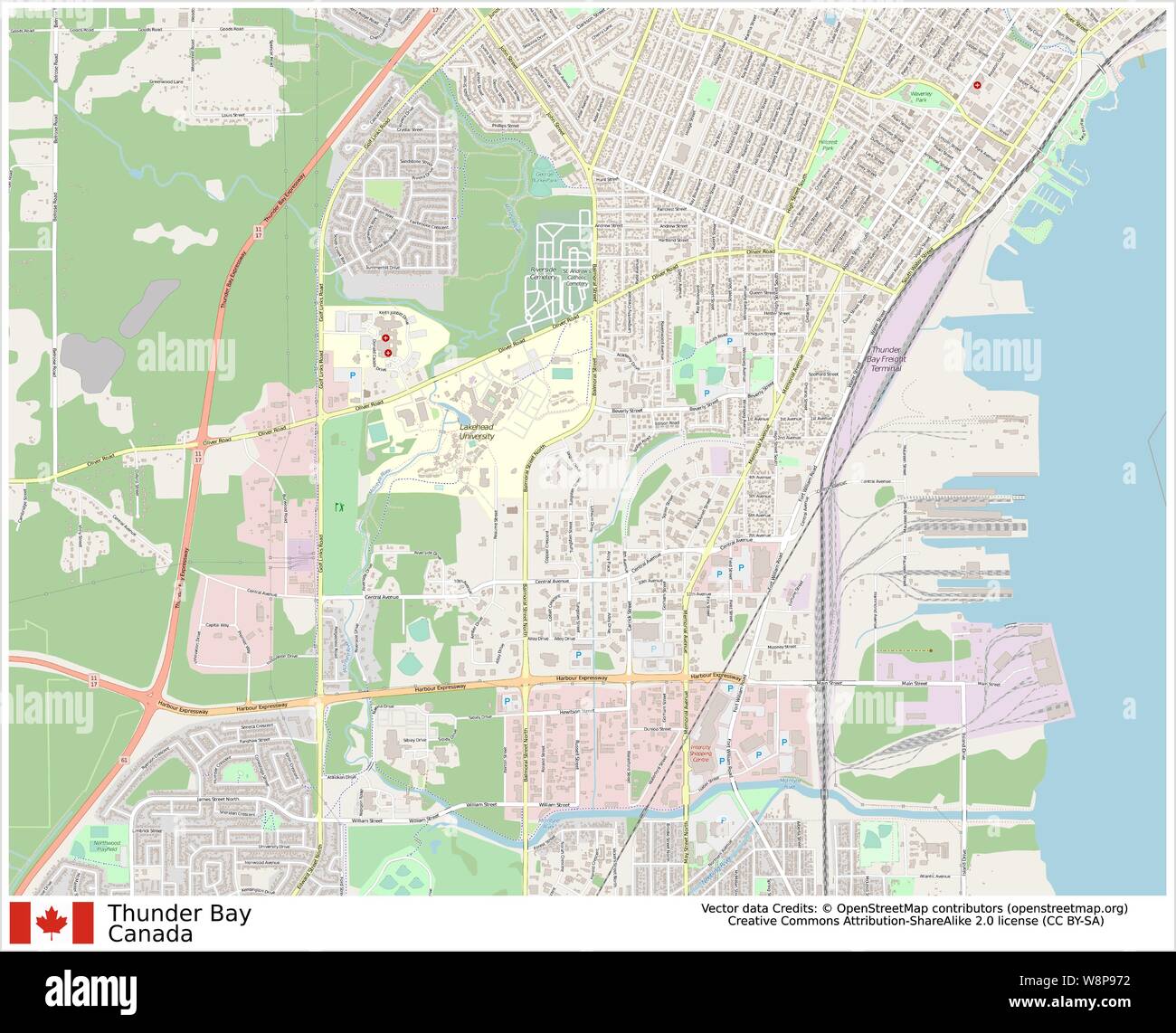 Thunder Bay Map High Resolution Stock Photography and Images - Alamy