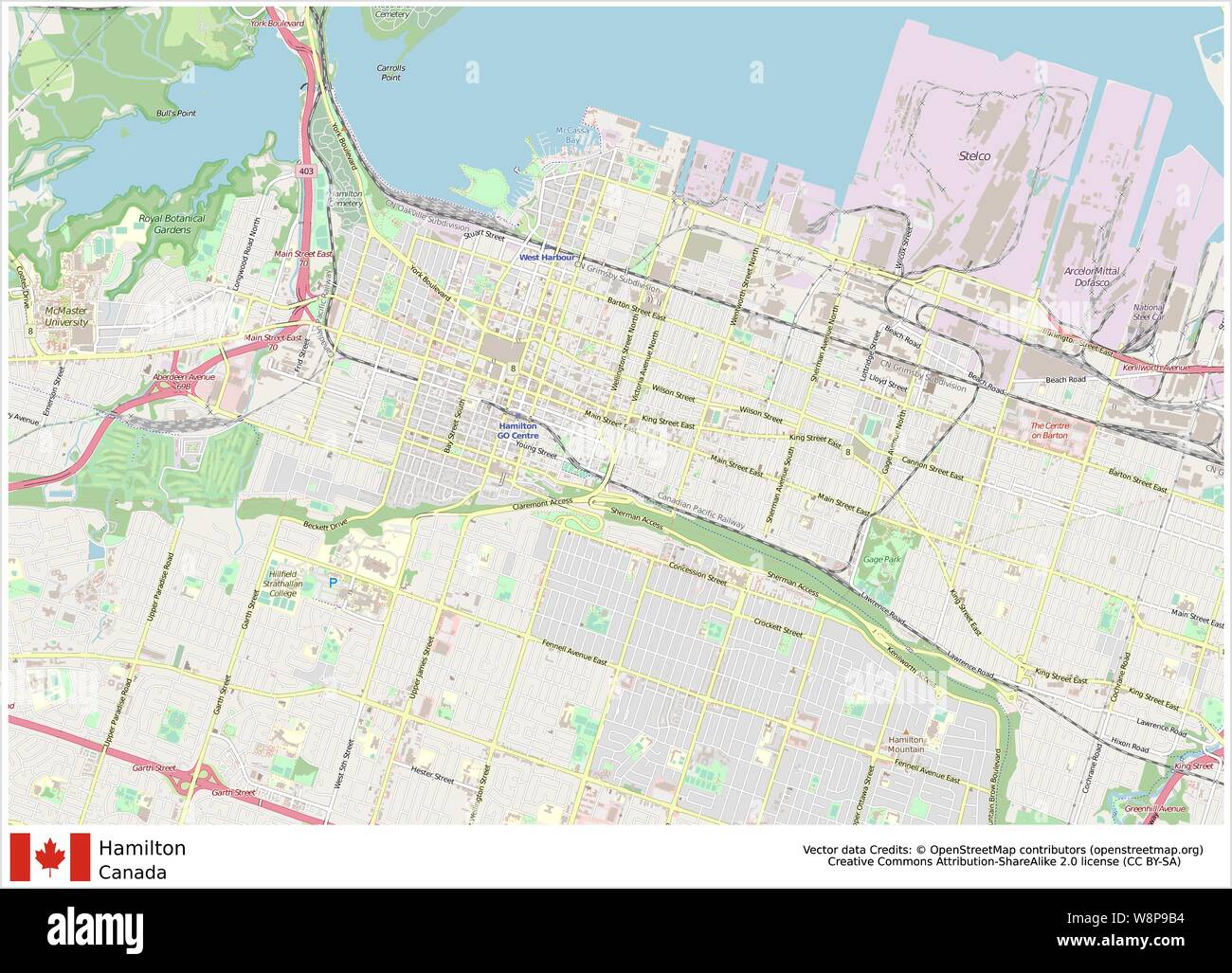 Map of hamilton ontario Stock Vector Images - Alamy