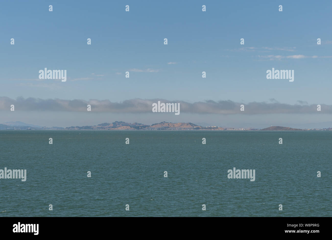 Beautiful panoramic San Francisco Bay vista in the summer, Northern ...