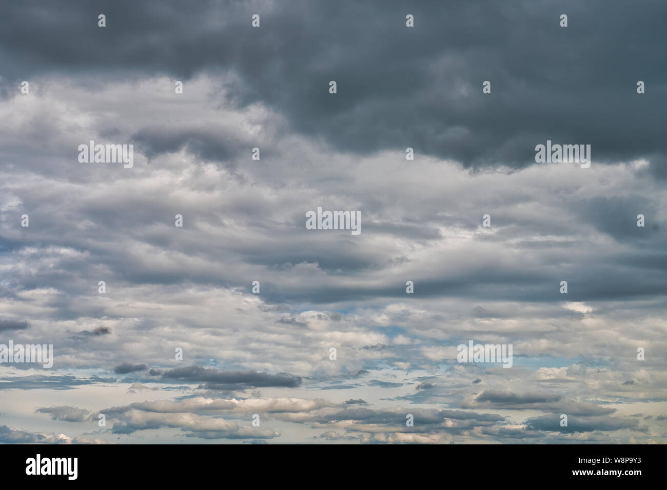 Overcast sky with dark clouds. The gray cloud, before rain Stock Photo ...