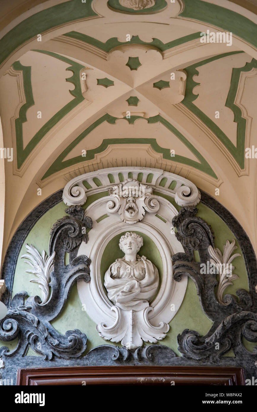 Interior of ancient medieval Spanish palace, Naples Italy Stock Photo ...