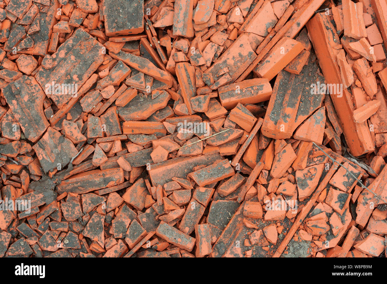 red brick texture, broken red brick background Stock Photo - Alamy