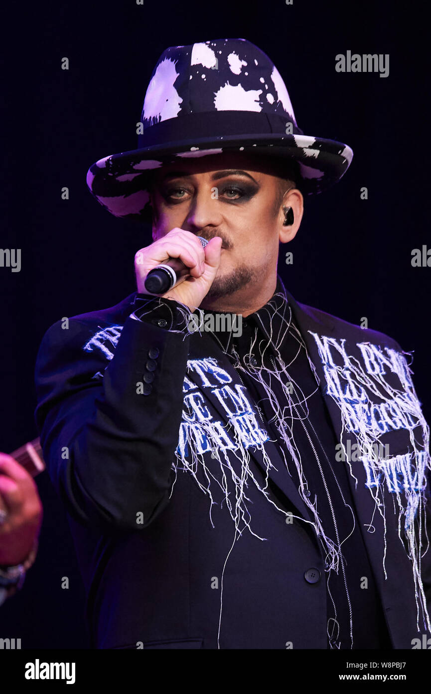 Boy George perfumes on stage at The Henley Festival Day 1 Featuring ...