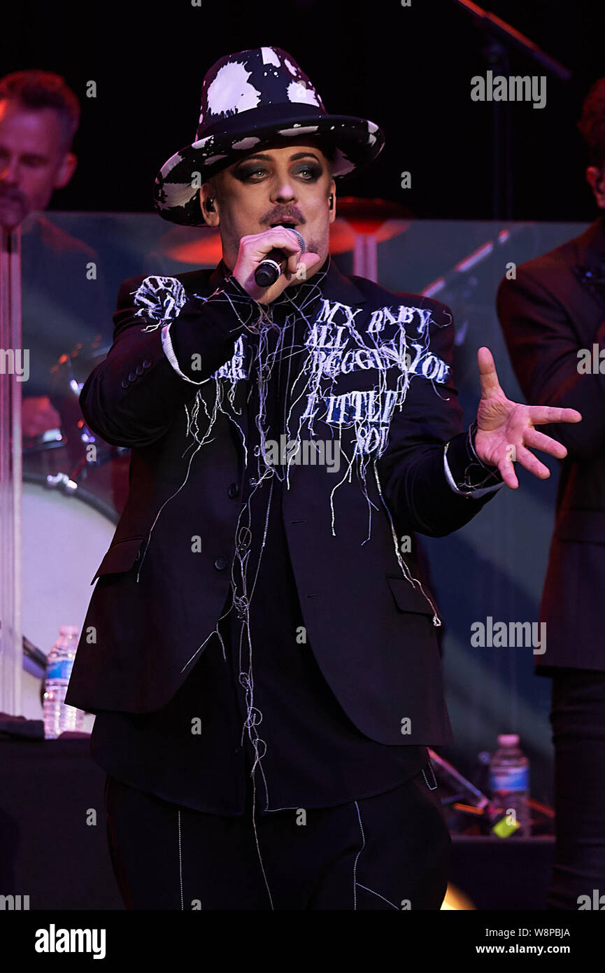 Boy George perfumes on stage at The Henley Festival Day 1 Featuring ...