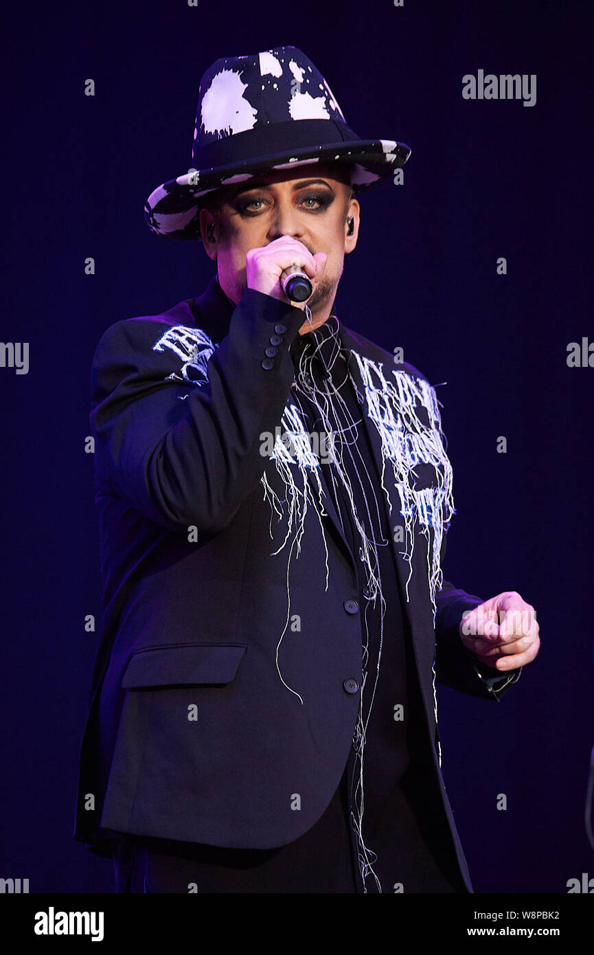 Boy George perfumes on stage at The Henley Festival Day 1 Featuring ...