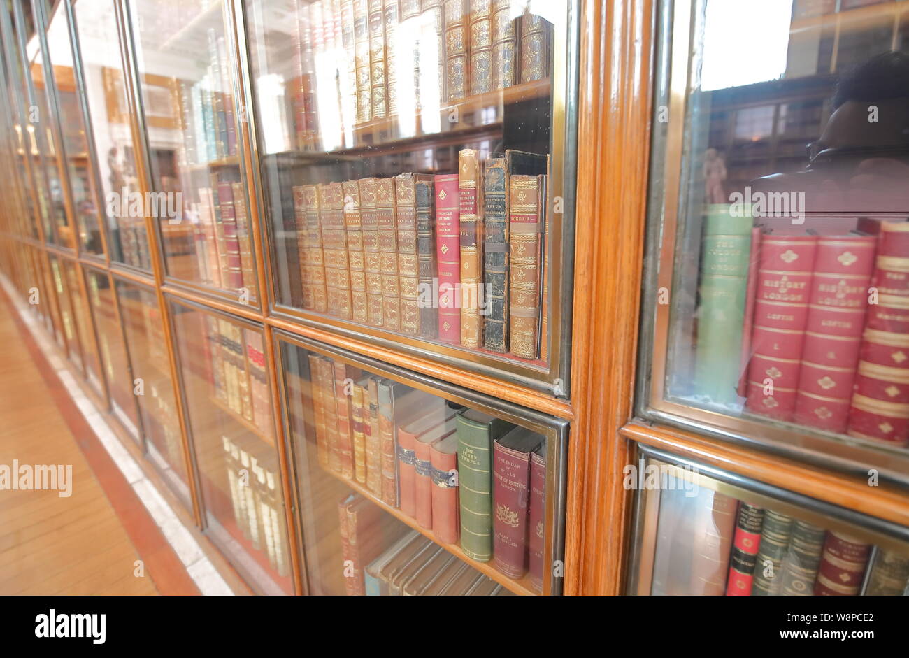 Old books display British museum London UK Stock Photo - Alamy