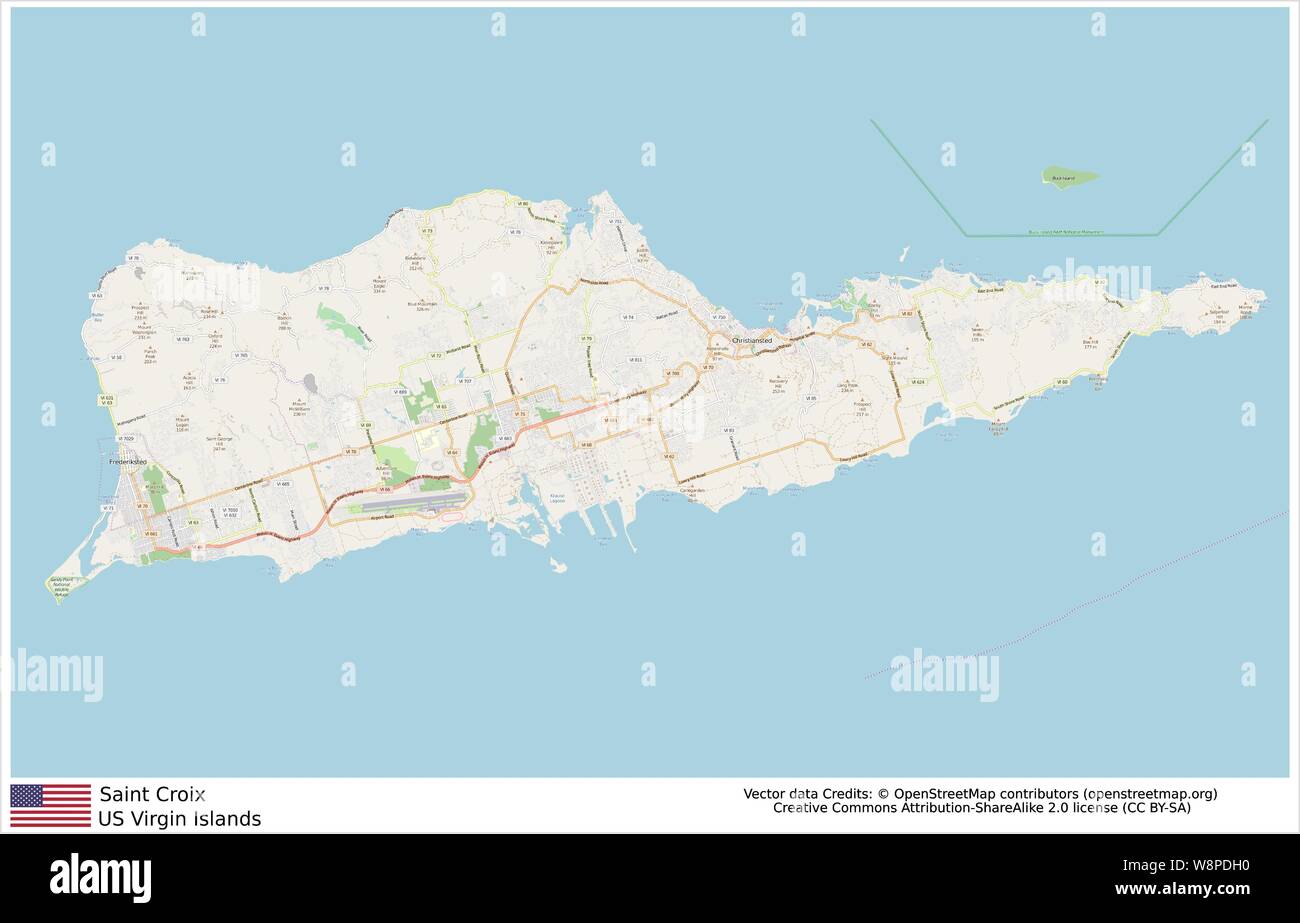 Map Of Saint Croix High Resolution Stock Photography and Images - Alamy