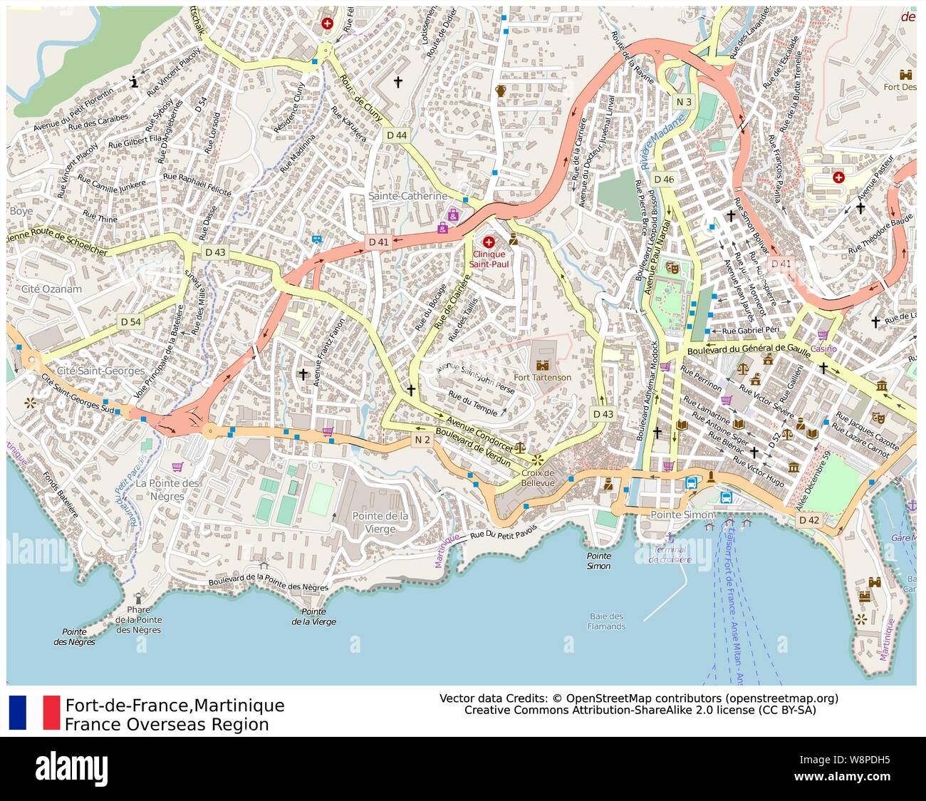 Map Of Martinique Stock Vector Images - Alamy