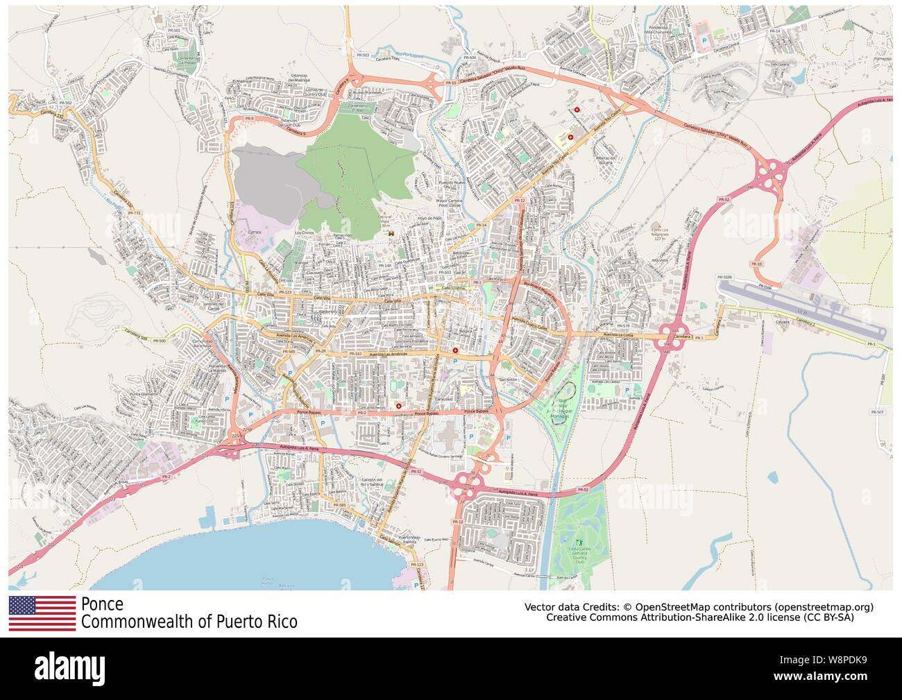 Puerto Rico Map Stock Vector Images - Alamy