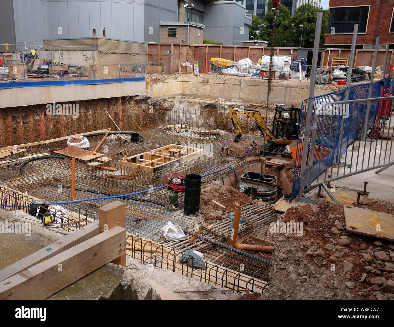 August 2019 - Construction in progress on a new office development in ...