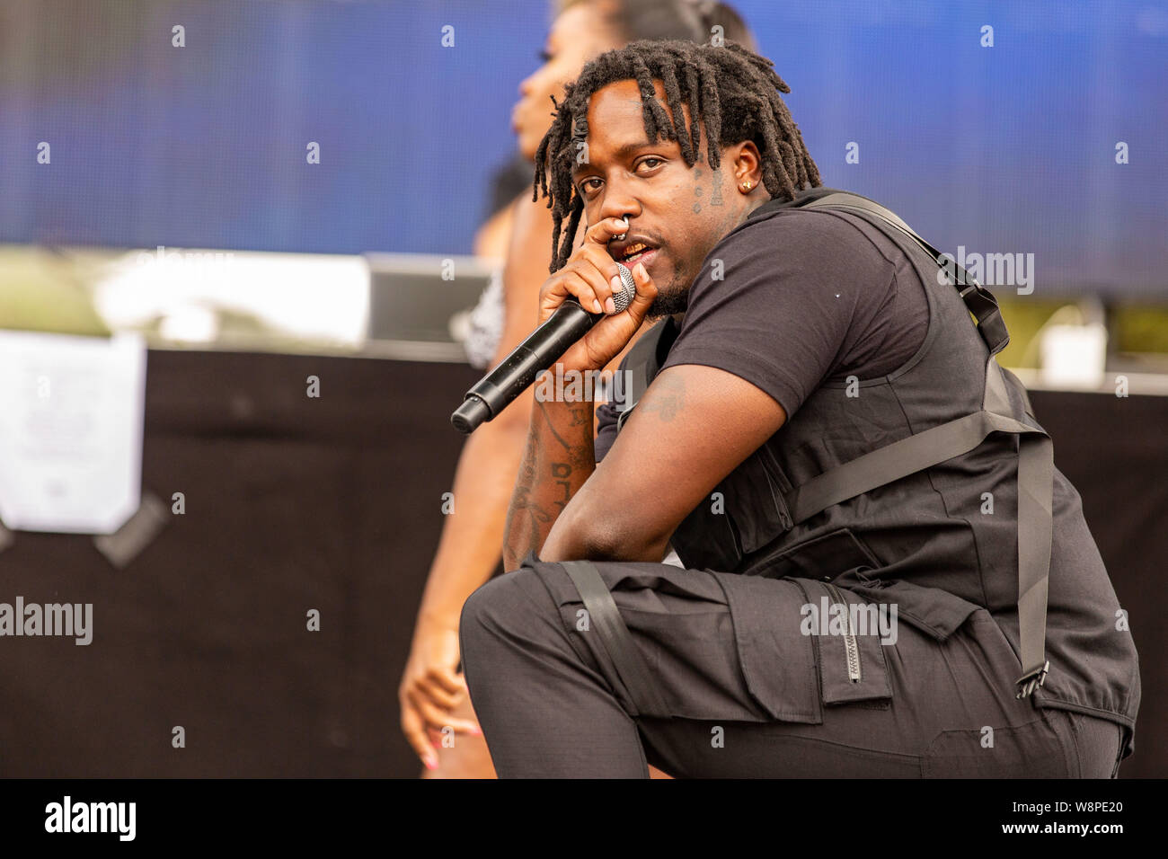 August 10, 2019, San Francisco, California, U.S: Rapper ALLBLACK during ...