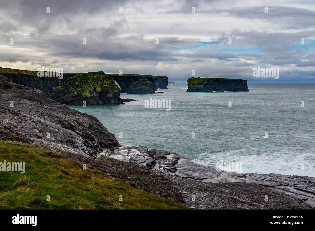 Surrounding the seaside town of Kilkee, County Clare, Ireland are ...