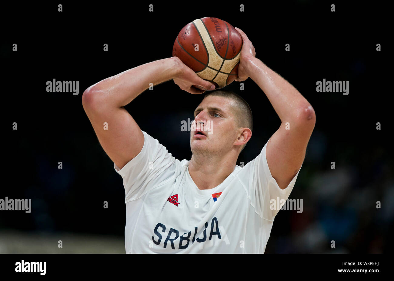 Nikola Jokic of Serbia warms up Stock Photo - Alamy