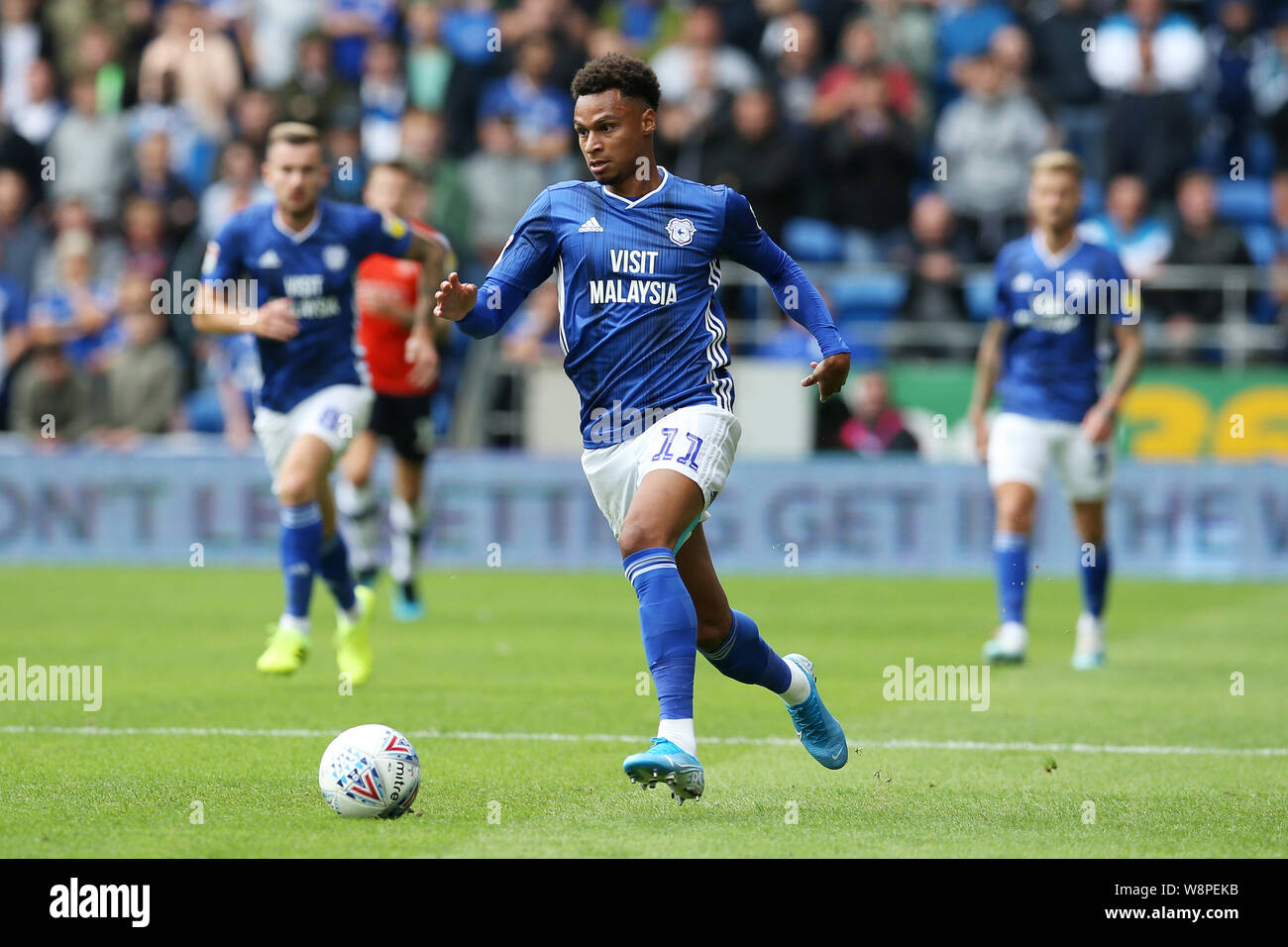 Cardiff, UK. 10th Aug, 2019. Josh Murphy of Cardiff City in action. EFL ...